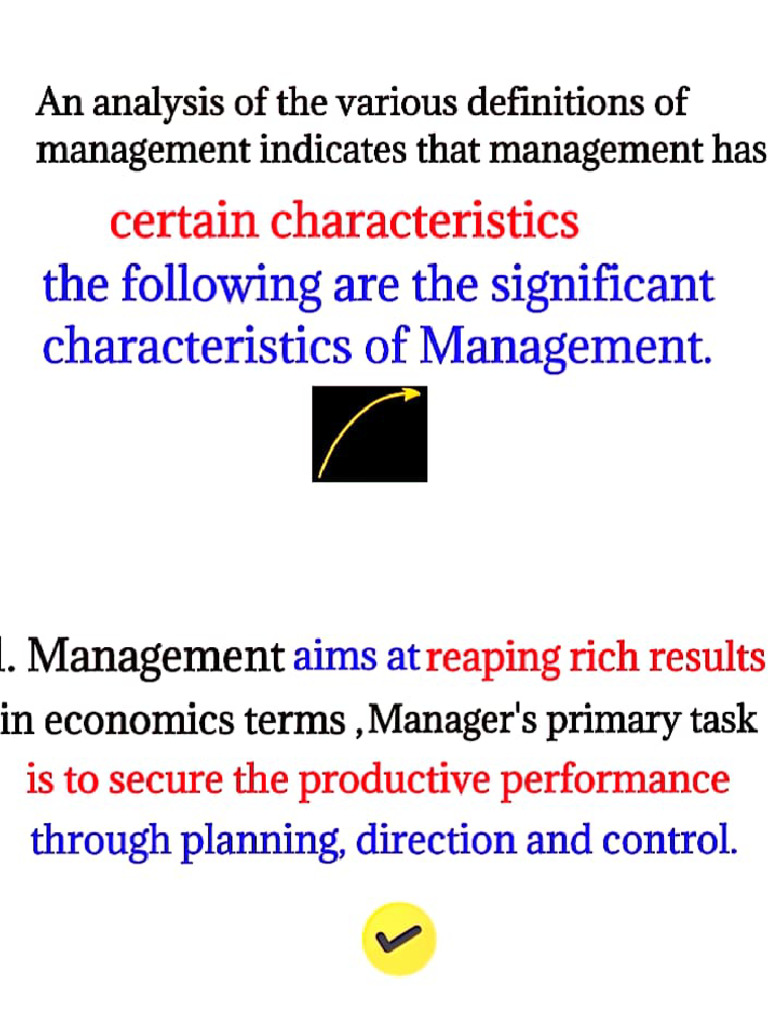 Characteristics of Management | PDF