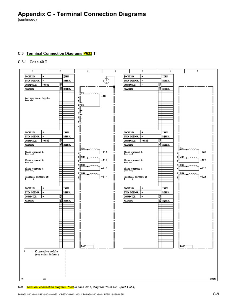 Micom 633 Cnnection Diagram | PDF
