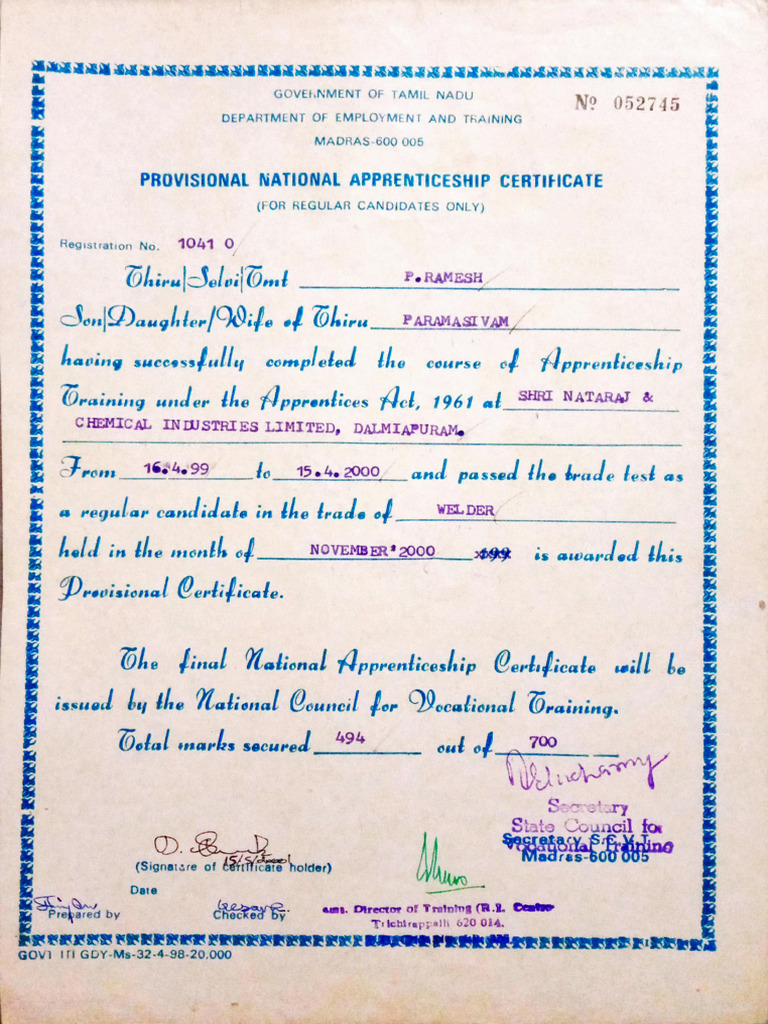 Edu - NAC Provisional Cert | PDF