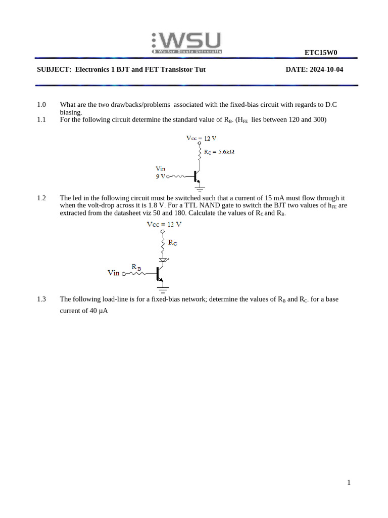 BTJ and FET Tut Sem2 - 2024 | PDF