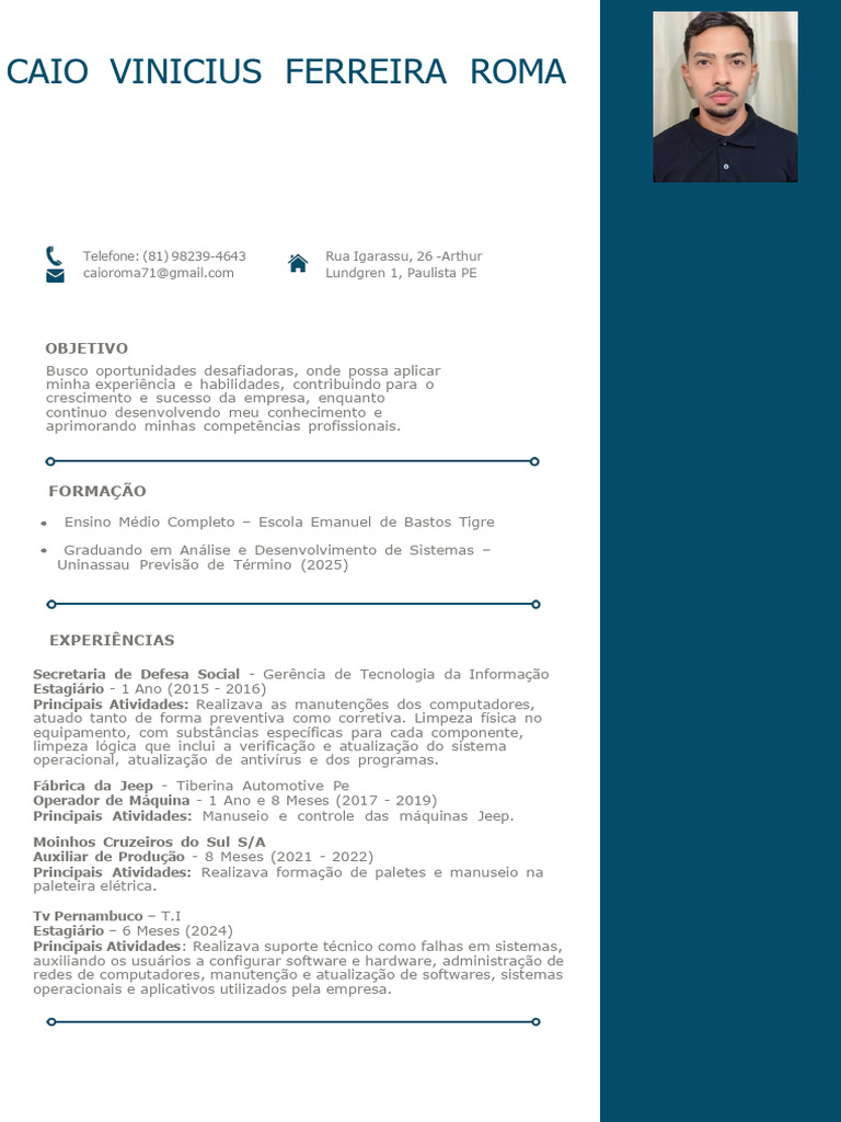 Currículo Caio | PDF