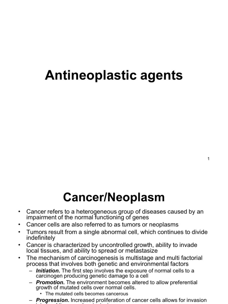 Anti Neoplastic Agents | PDF | Chemotherapy | Cancer