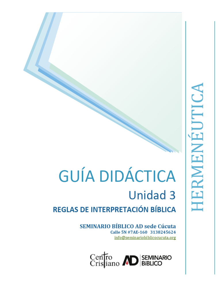 Gdu3-He - Reglas de Interpretación Biblica I | PDF | Biblia | Hermenéutica Bíblica
