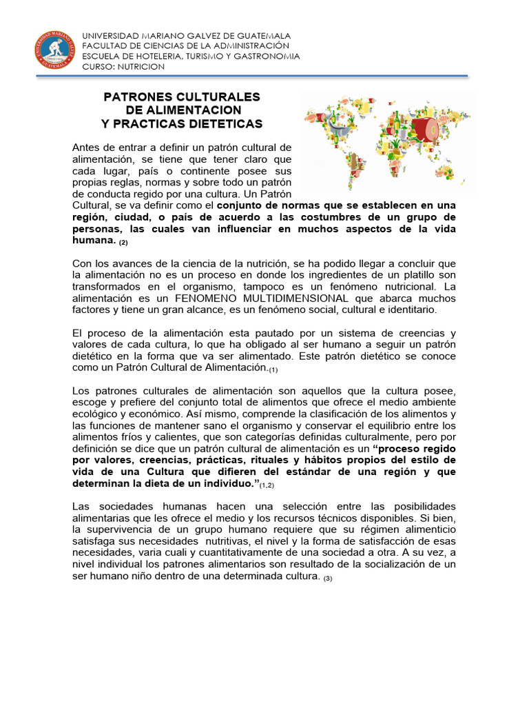Patrones Culturales y Practicas Diet | PDF | Dieta | Alimentos