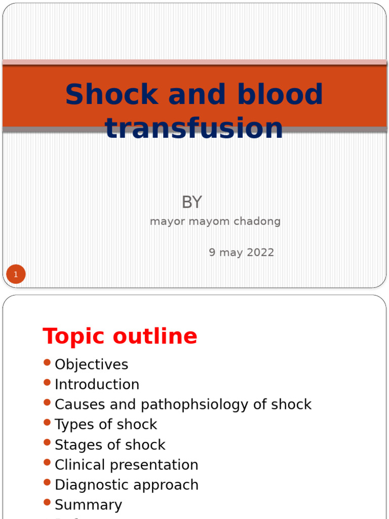Shock class presentation | PDF | Shock (Circulatory) | Heart