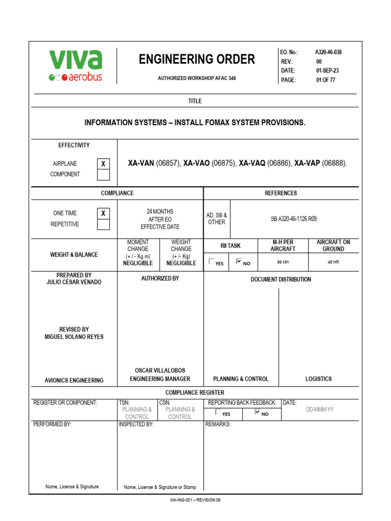 Open Fomax Provs - A320s | PDF | Electrostatic Discharge | Manufactured ...