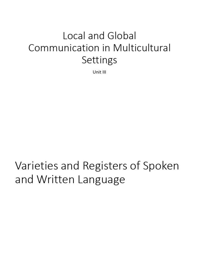Language Varieties and Registers Explained | PDF | Dialect | Linguistics