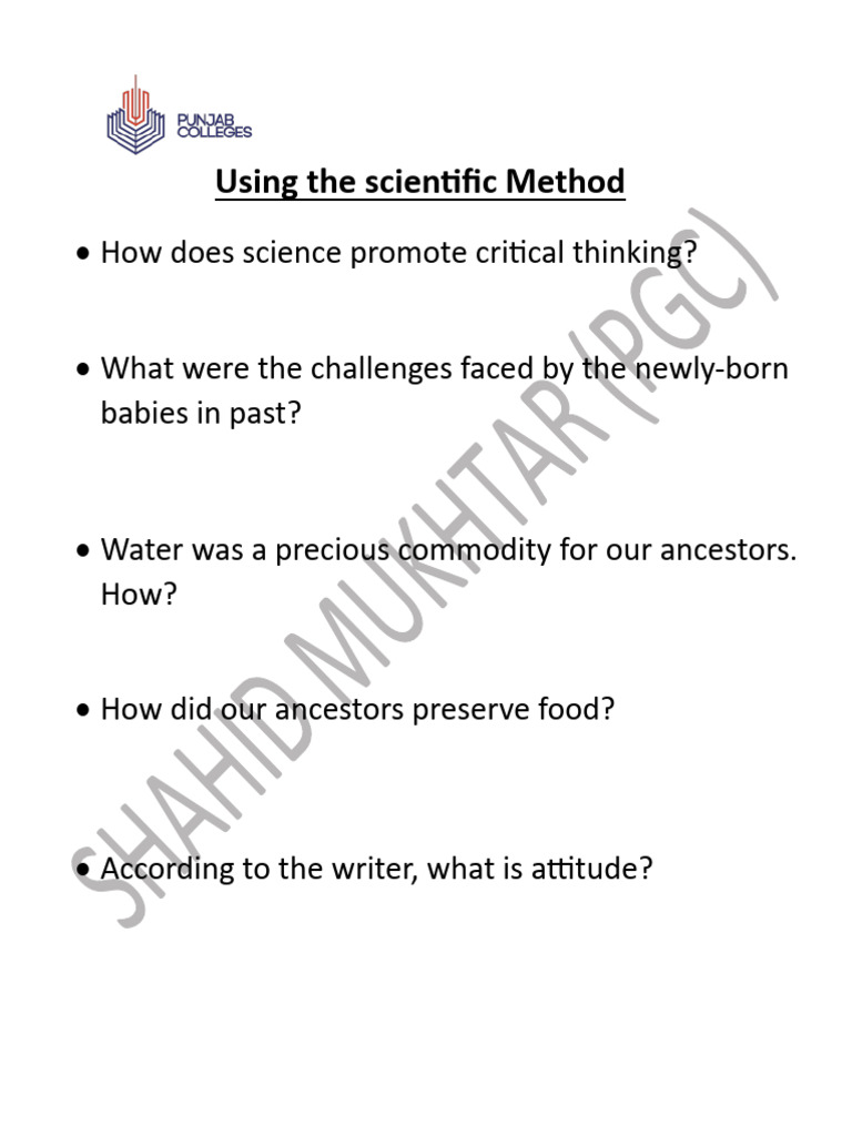 Using The Scientific Method | PDF