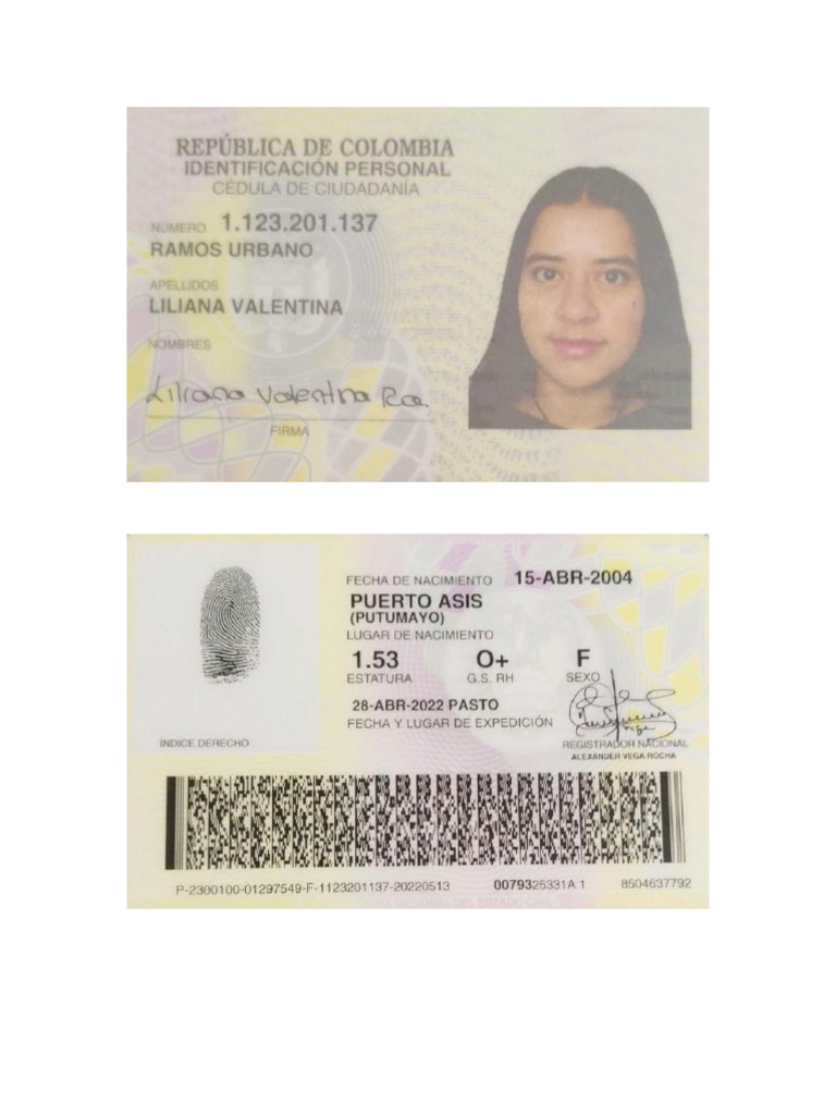 Liliana Ramos Cedula de Ciudadania | PDF