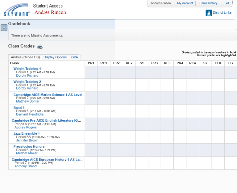 Student Access Gradebook | PDF