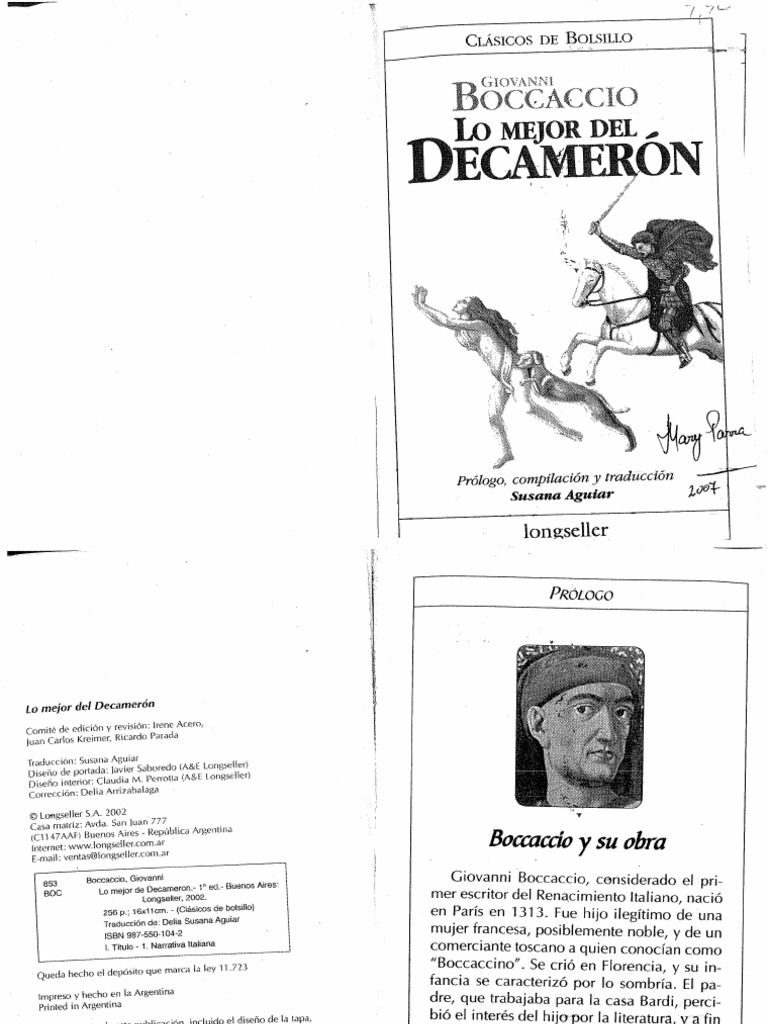 GIOVANNI BOCCACCIO-LO MEJOR DEL DECAMERON | PDF