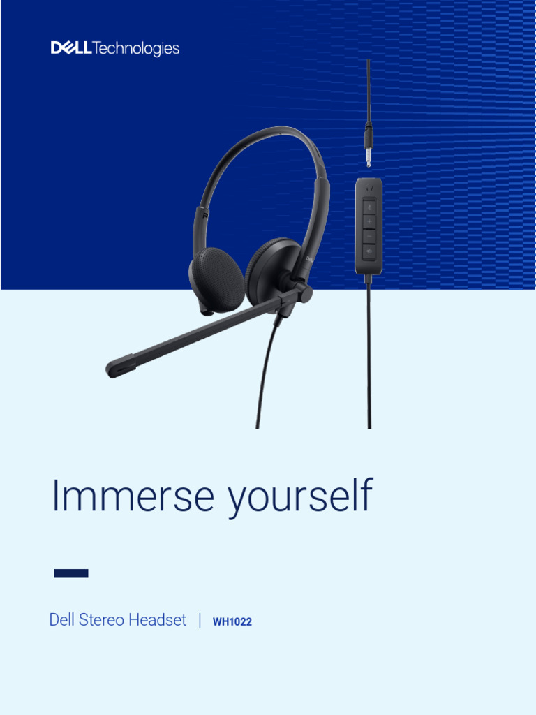 Advanced Technology-Dell-fone Dell Stereo Headset Wh1022 | PDF ...