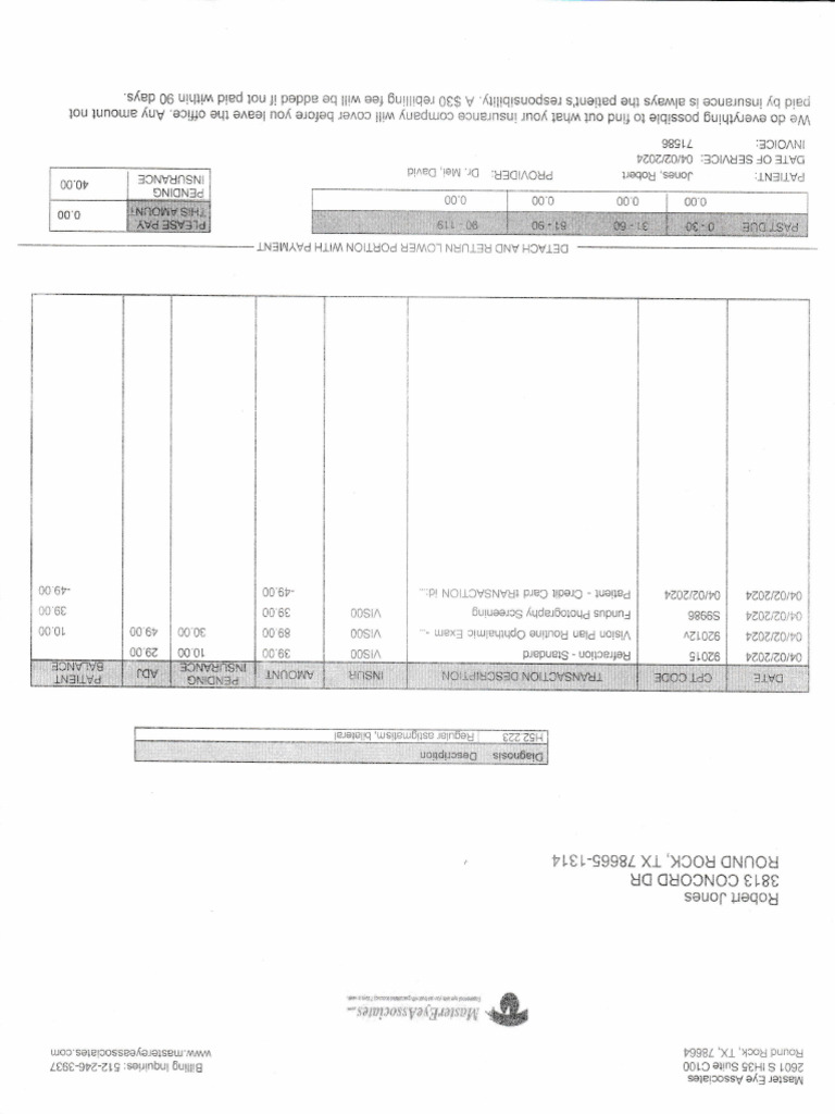 Eye Exam Glasses Receipt | PDF