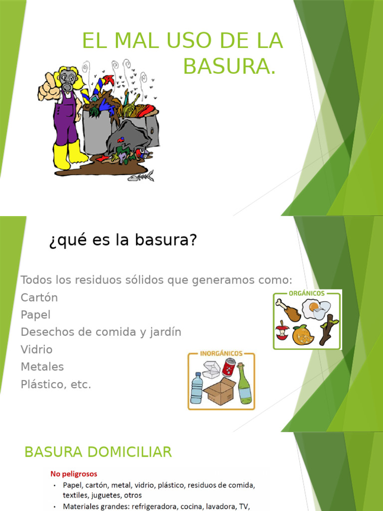 EL MAL USO DE LA BASURA | PDF