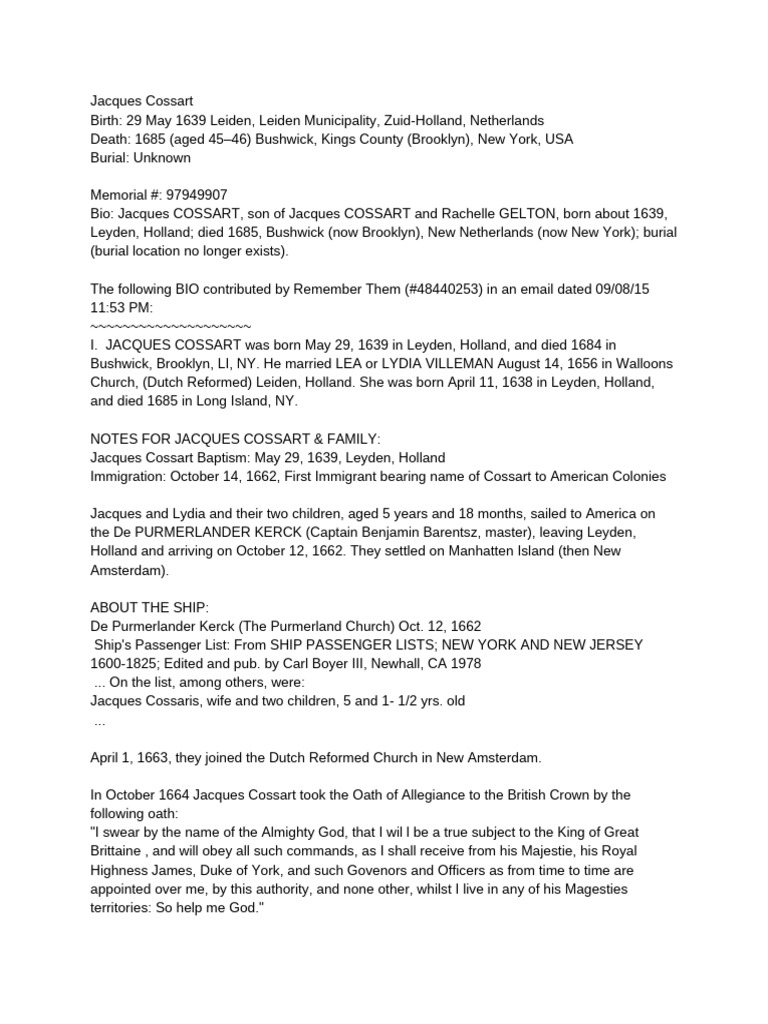 Jacques Cossart | PDF