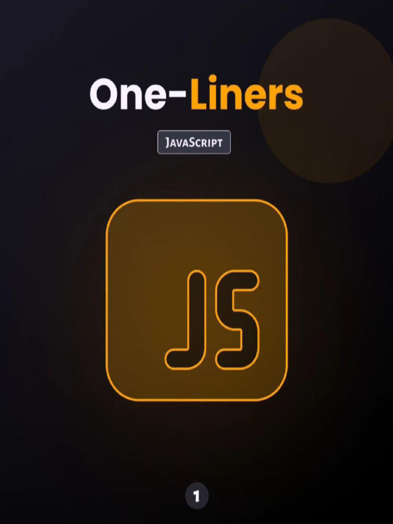 Js One Liners 1725615515 | PDF