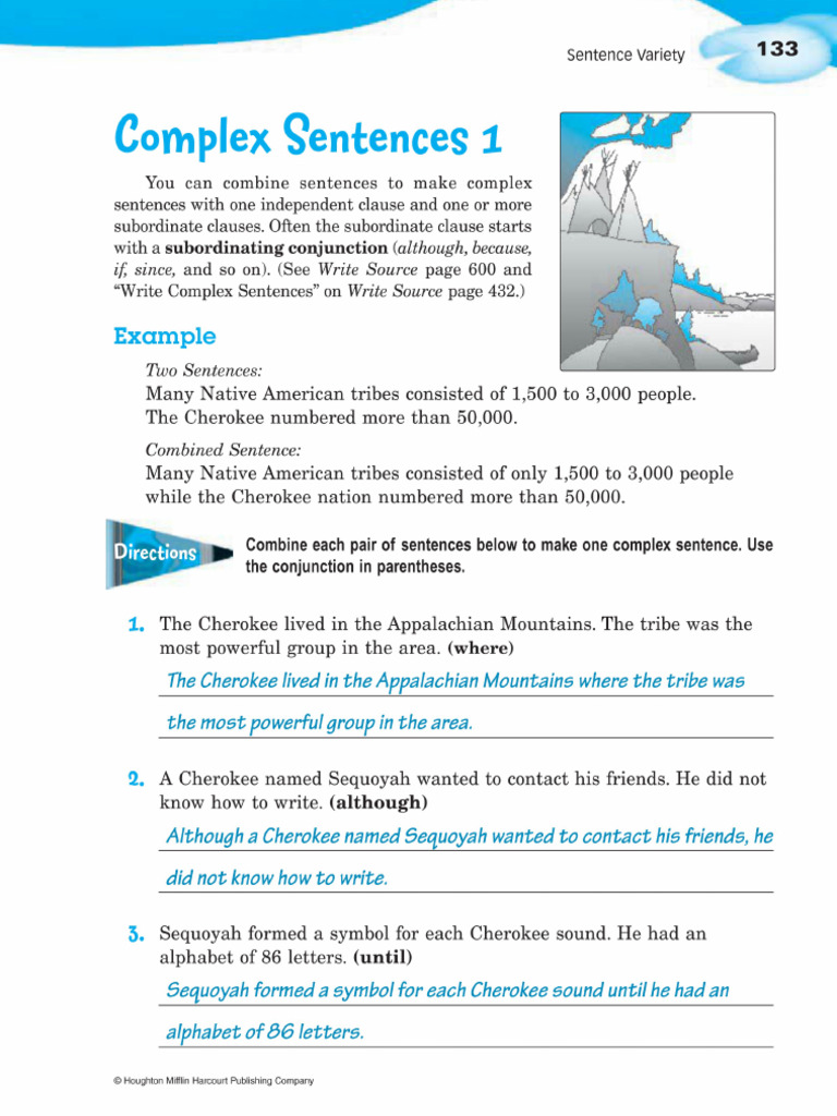 Complex Sentences Answers | PDF