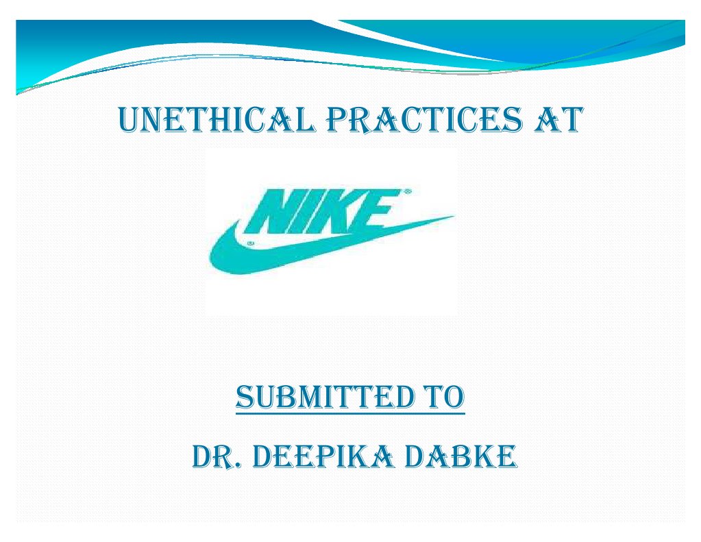 Nike's Unethical Business Practices | PDF