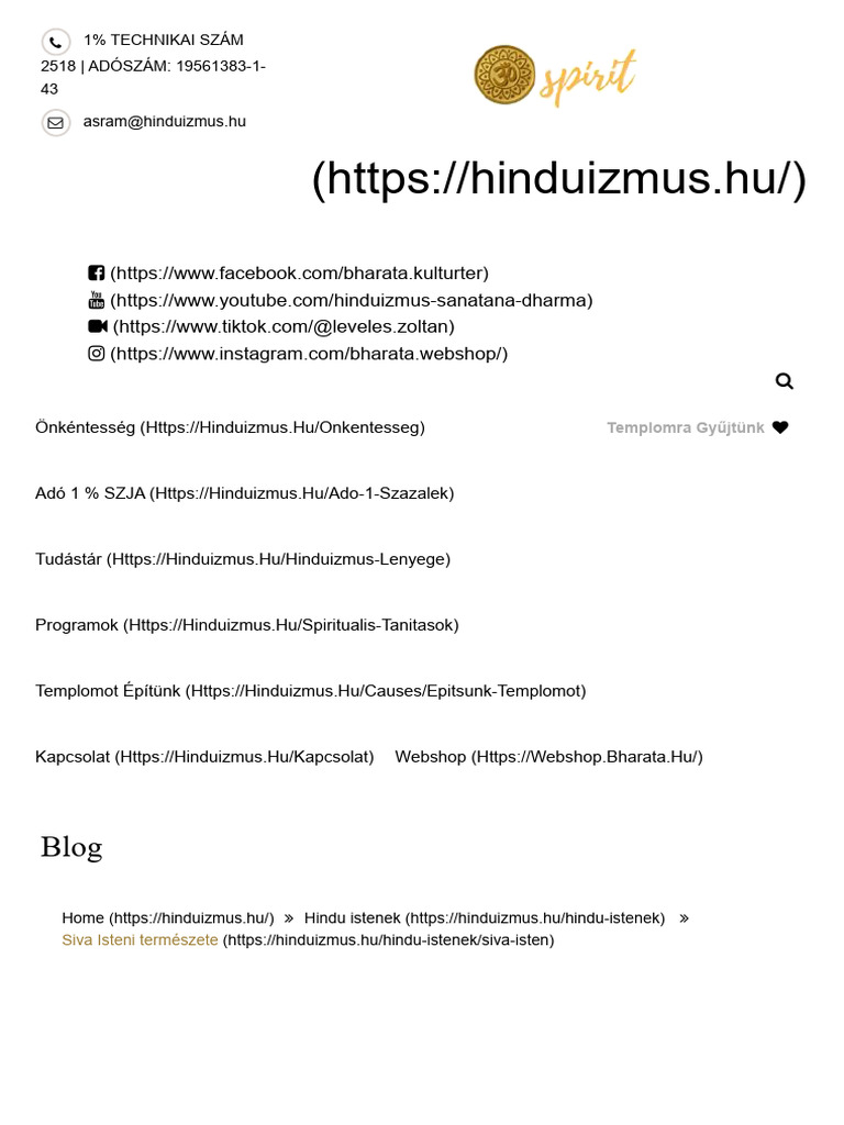Siva Isteni Természete - Hinduizmus | PDF