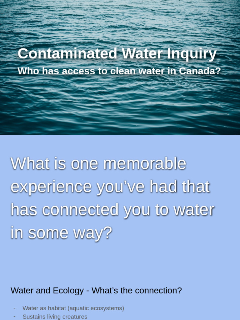 Contaminated Water Inquiry | PDF | Water | Environmental Engineering