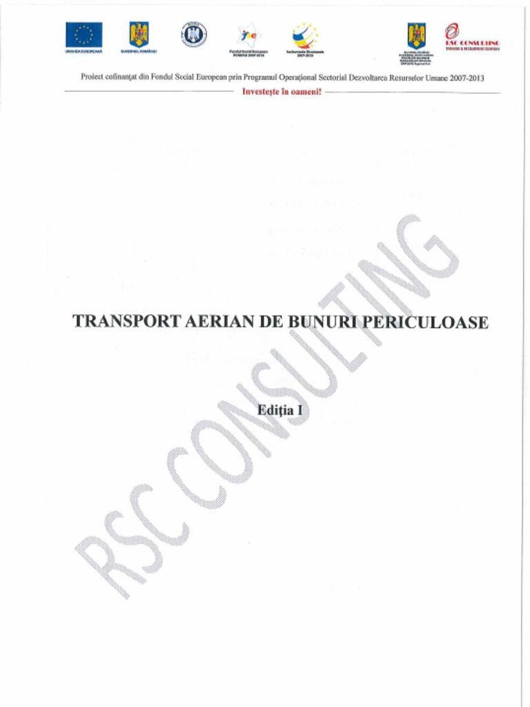 Transport Aerian de Bunuri Periculoase | PDF