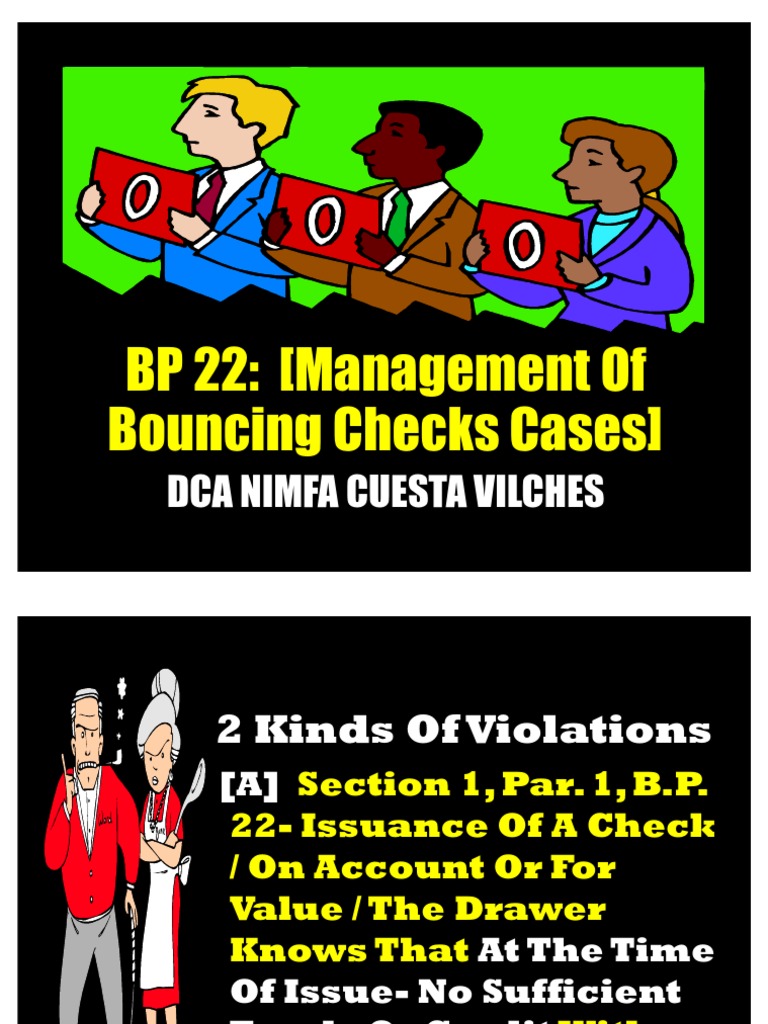 BP 22 Managing Bouncing Checks Cases | PDF | Cheque | Arraignment