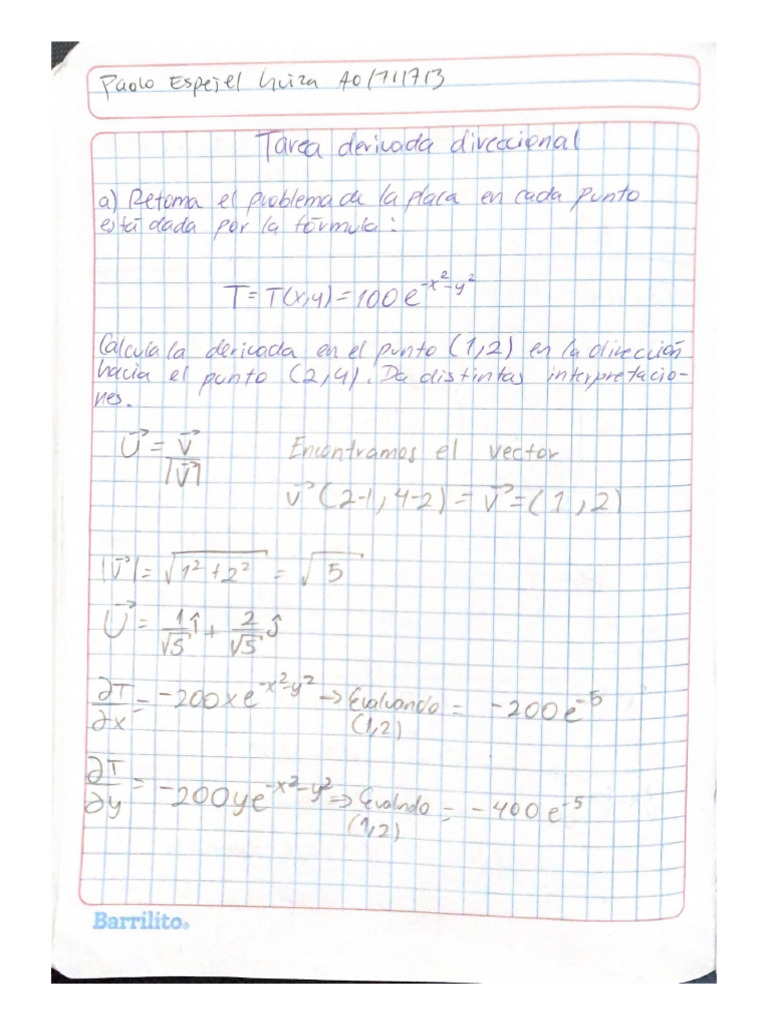 Traea Derivada Direccional - A01711713 | PDF