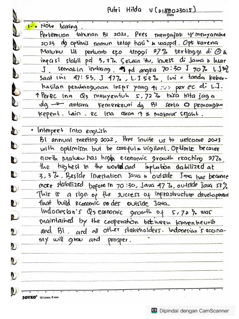 Interpreting Exercise 1-5 | PDF