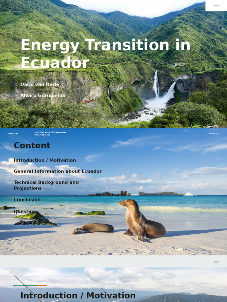 Ecuador's Energy Transition Overview | PDF