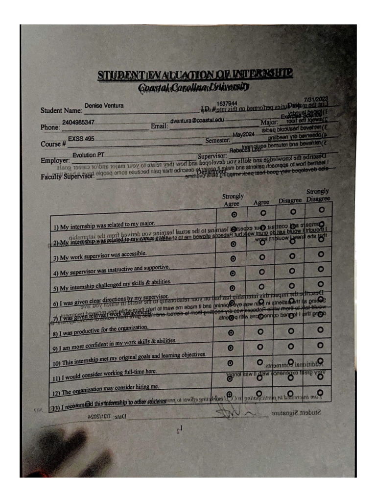 Student Eval 2 | PDF