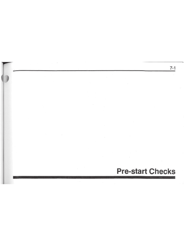 Pre-Start Checks CHAMPION 700 | PDF