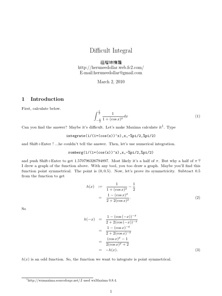 Advanced Integral Calculation Guide | PDF | Trigonometric Functions | Sine