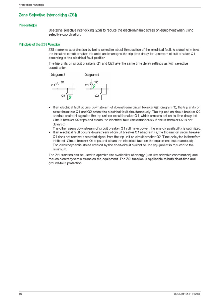 Zone Selective Interlocking Schneider Compact NSX - 2020 | PDF