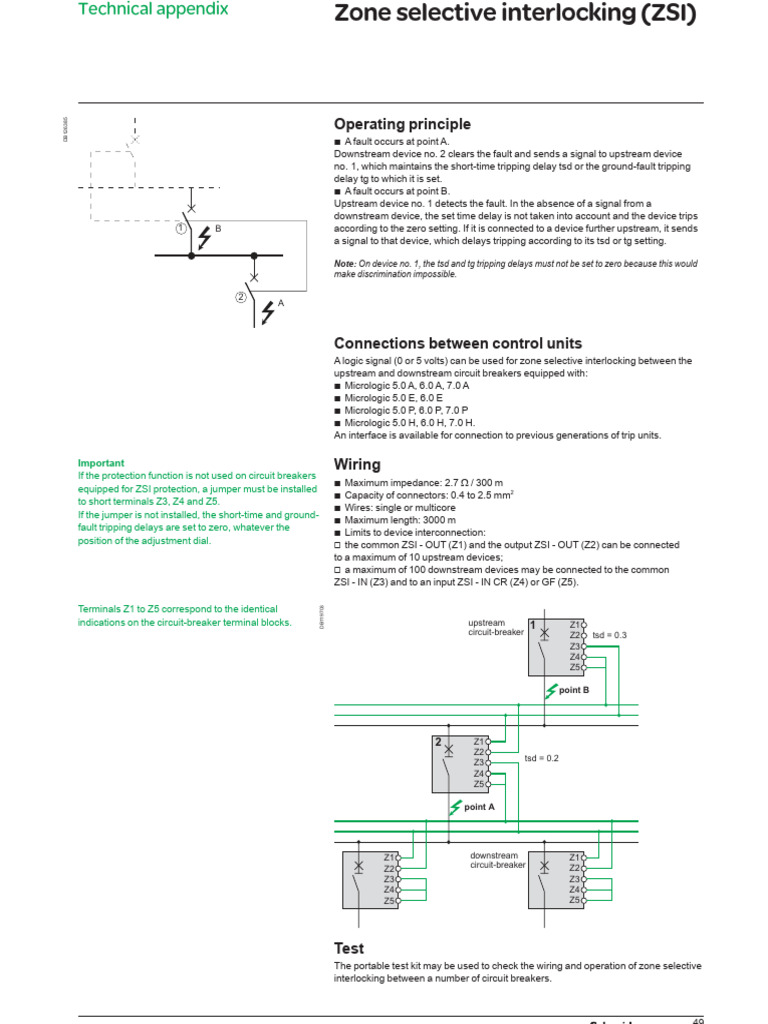 Zone Selective Interlocking Masterpact NT and NW | PDF | Electrical ...