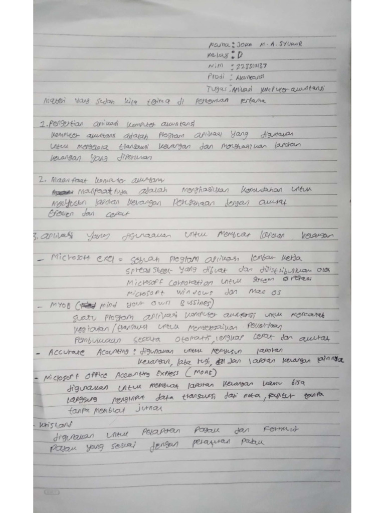 Tugas Aplikasi Komputer Akuntansi | PDF