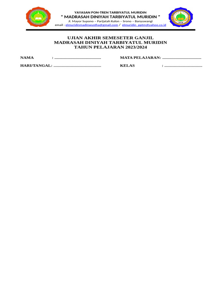 Kop Ujian Madin | PDF