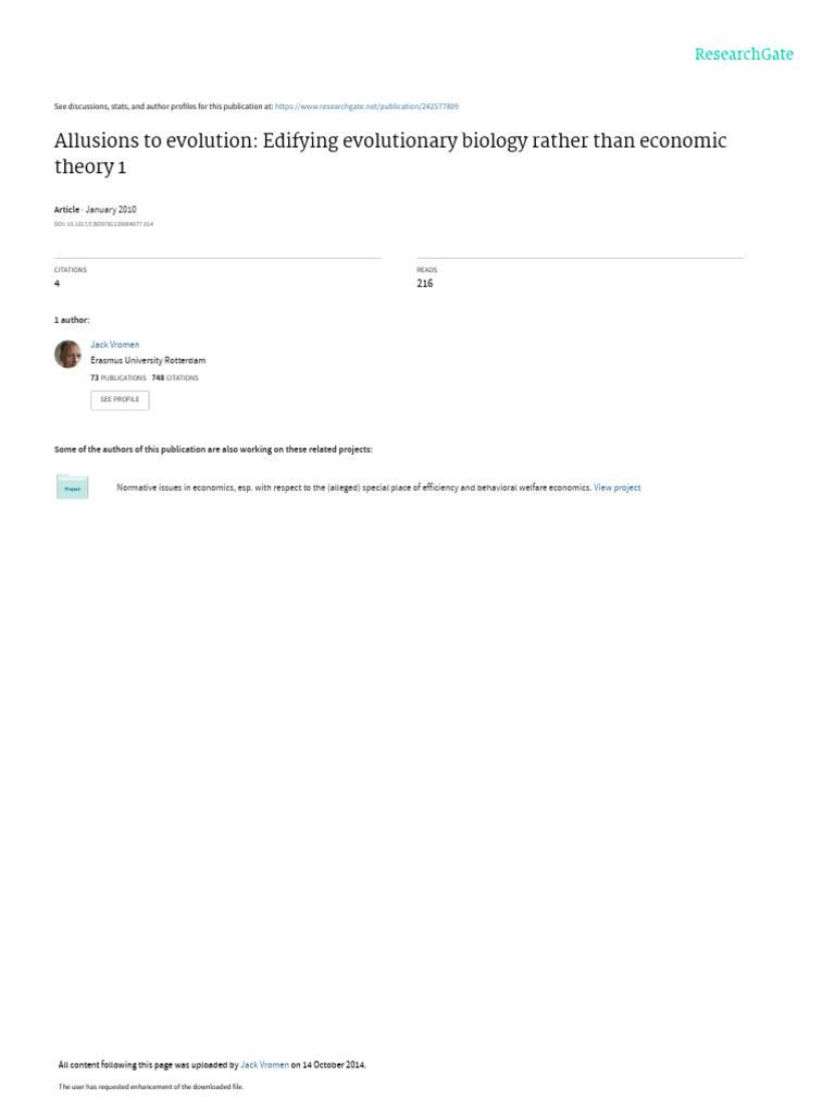 Allusions To Evolution Edifying Evolutionary Biolo | PDF | Altruism ...