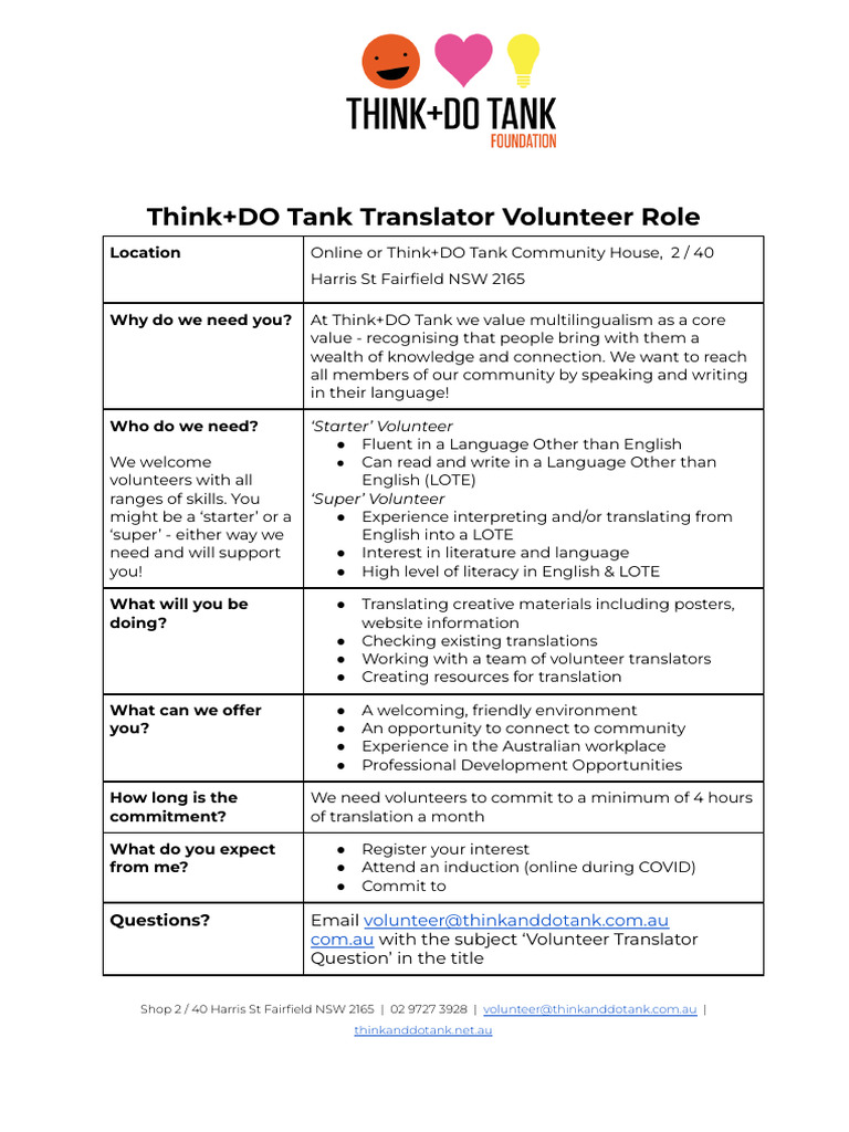 Volunteer Translator | PDF | Translations | Linguistics