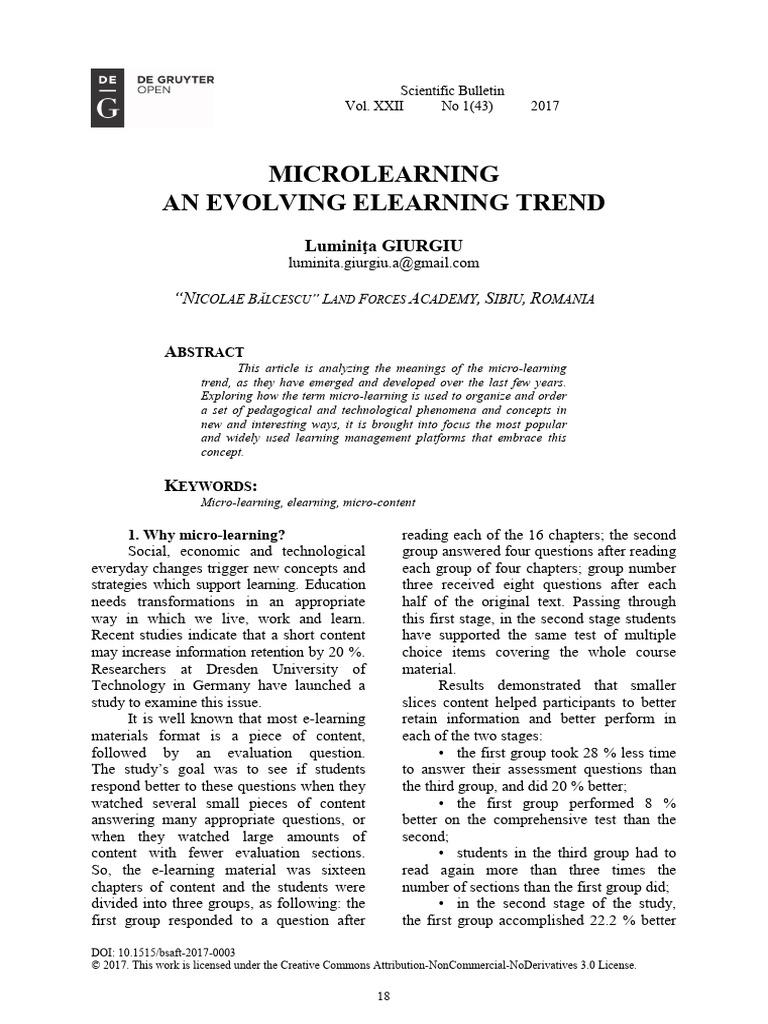 Microlearning: A New E-Learning Strategy | PDF | Educational Technology | Learning