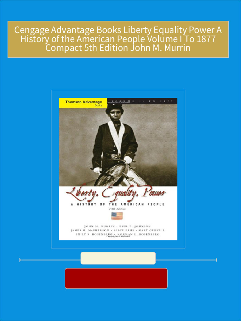 Full Download Cengage Advantage Books Liberty Equality Power A History ...