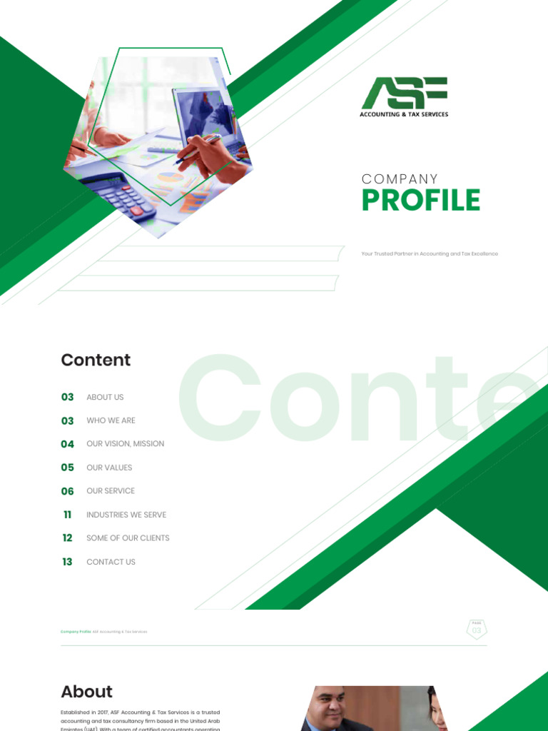 Company Profile - ASF | PDF | Audit | Regulatory Compliance