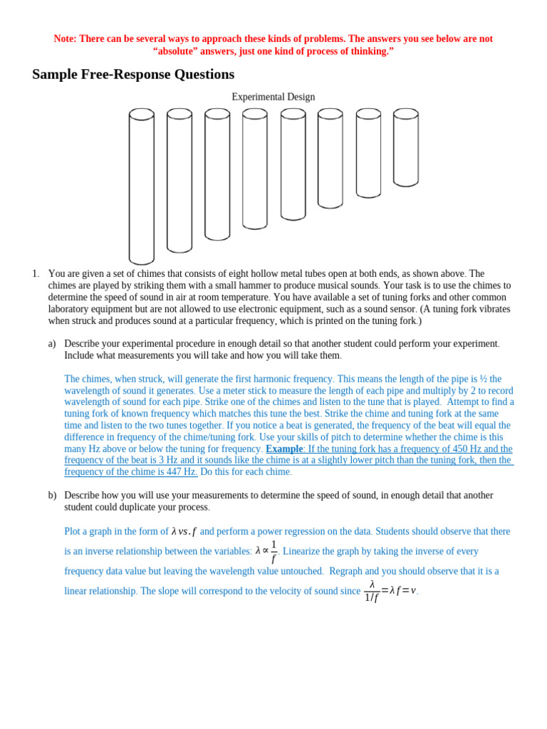 Experimental Design for Speed of Sound | PDF | Frequency | Collision