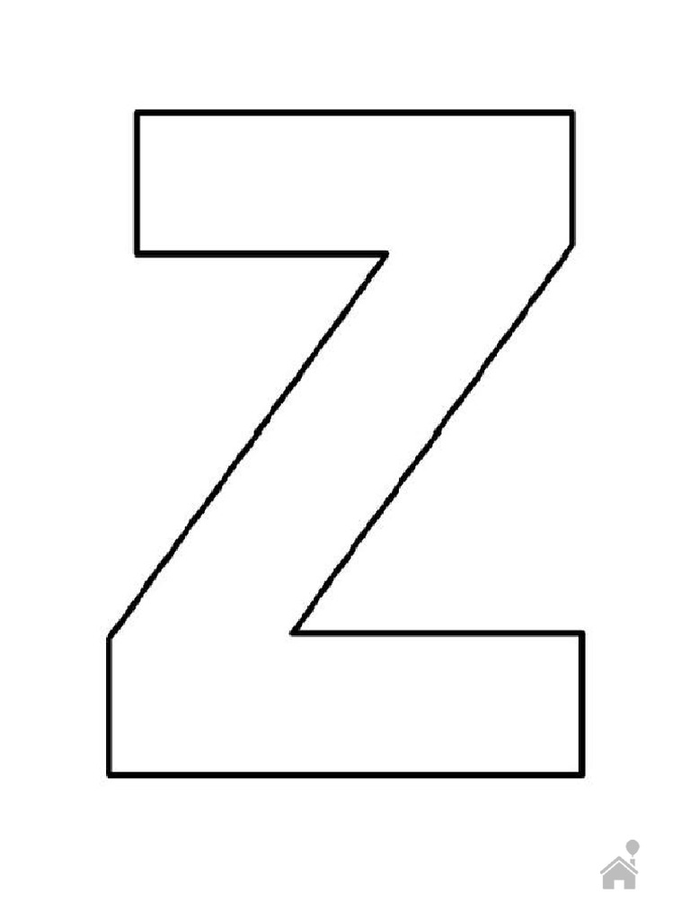 Moldes de Letras para Imprimir Z Maiusculo Grande | PDF