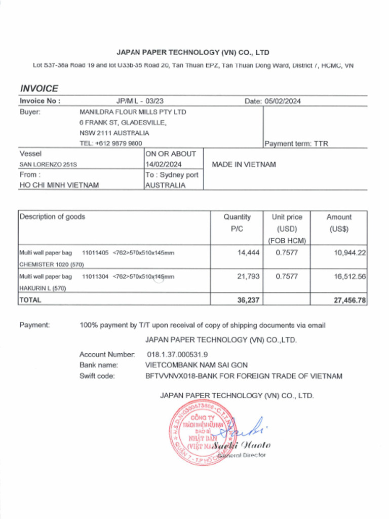 Inv & Pack Mil 03 23 | PDF