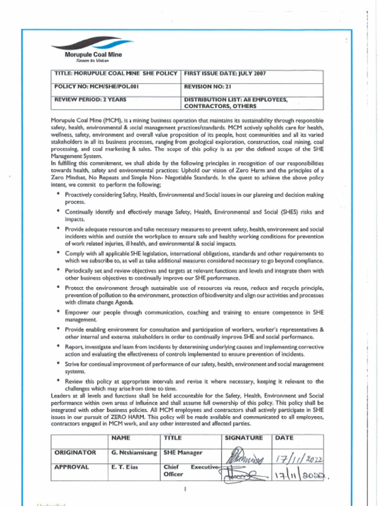 Hse forms and list | PDF
