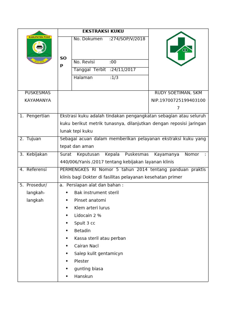Ekstraksi Kuku | PDF