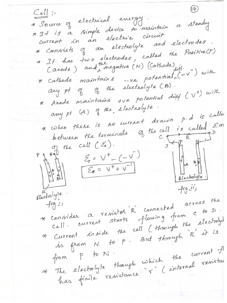 chap 3 current electricity from page 14 to 27 | PDF