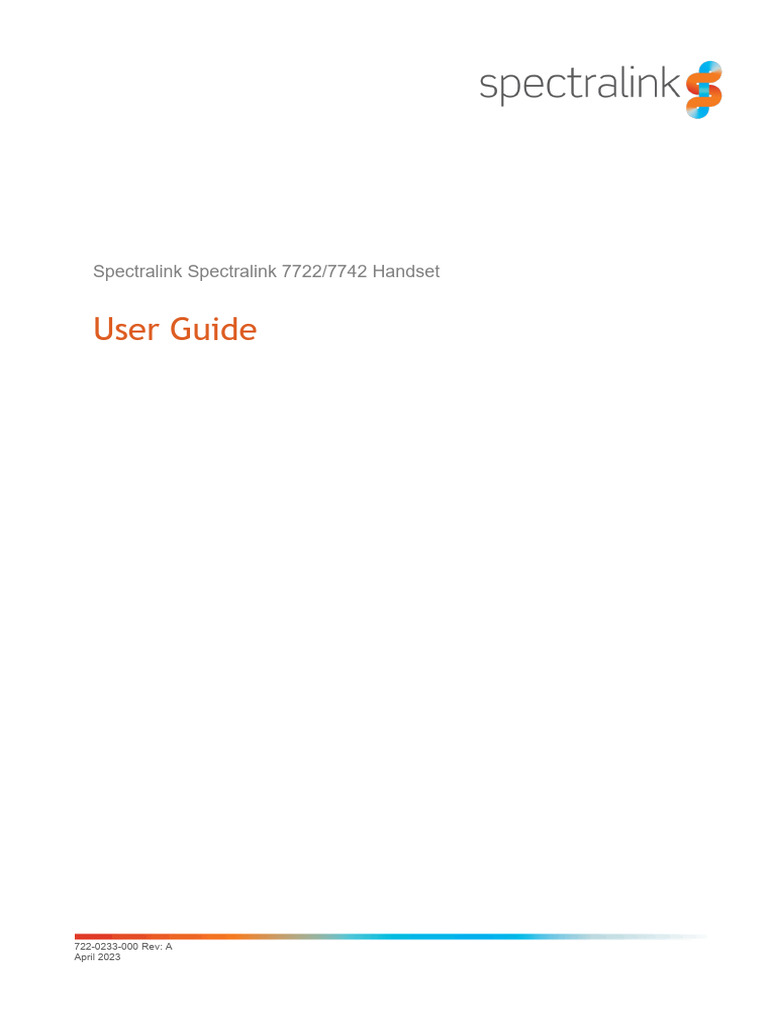Spectralink 77-Series Handset User Guide | PDF | Battery Charger | Menu ...