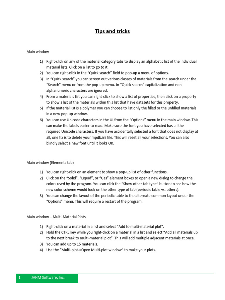 Tips and Tricks | PDF | Menu (Computing) | Button (Computing)