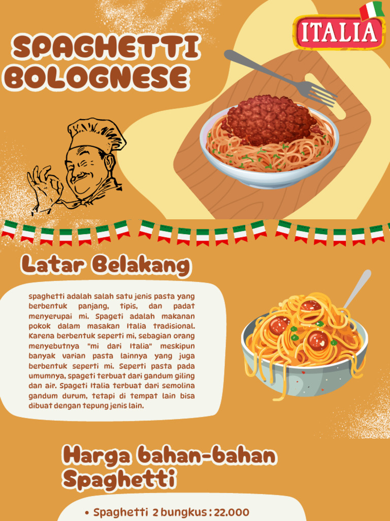 Cara Membuat Spaghetti Bolognese | PDF